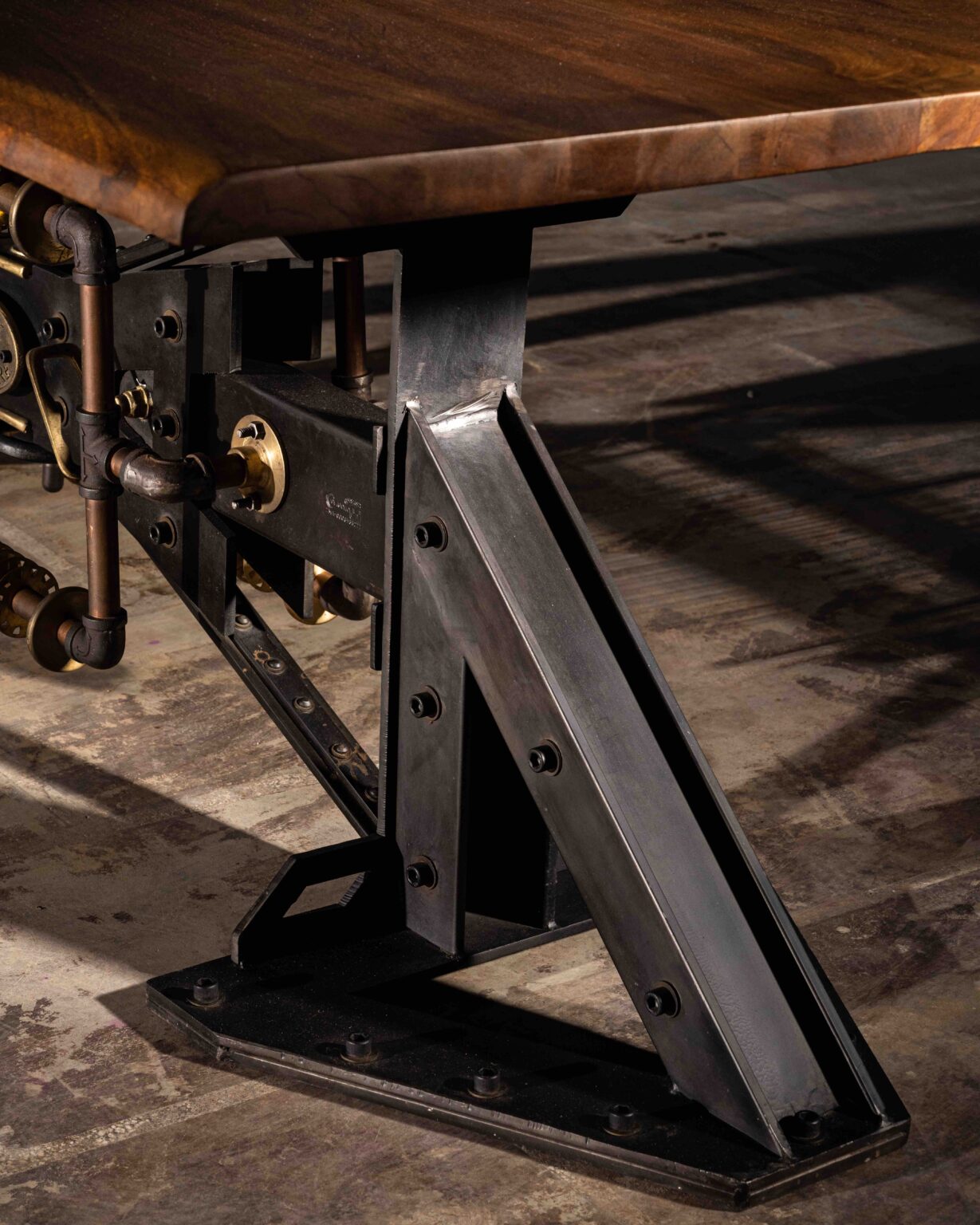 Pablo's Salvaged Metal Dining Table - Design A - Crank Furniture ...